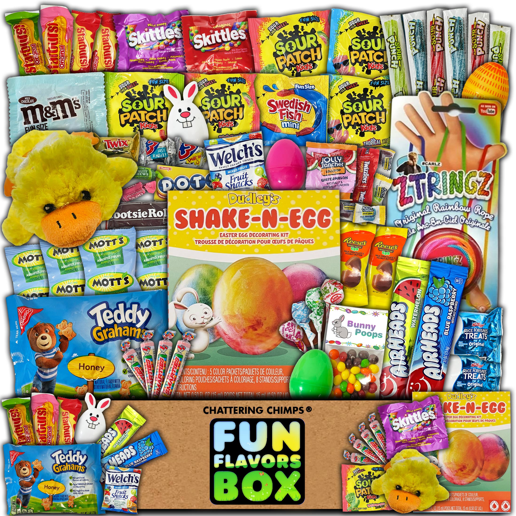 Fun Flavors Box Easter Candy Basket Fillers 60 Count Variety Pack