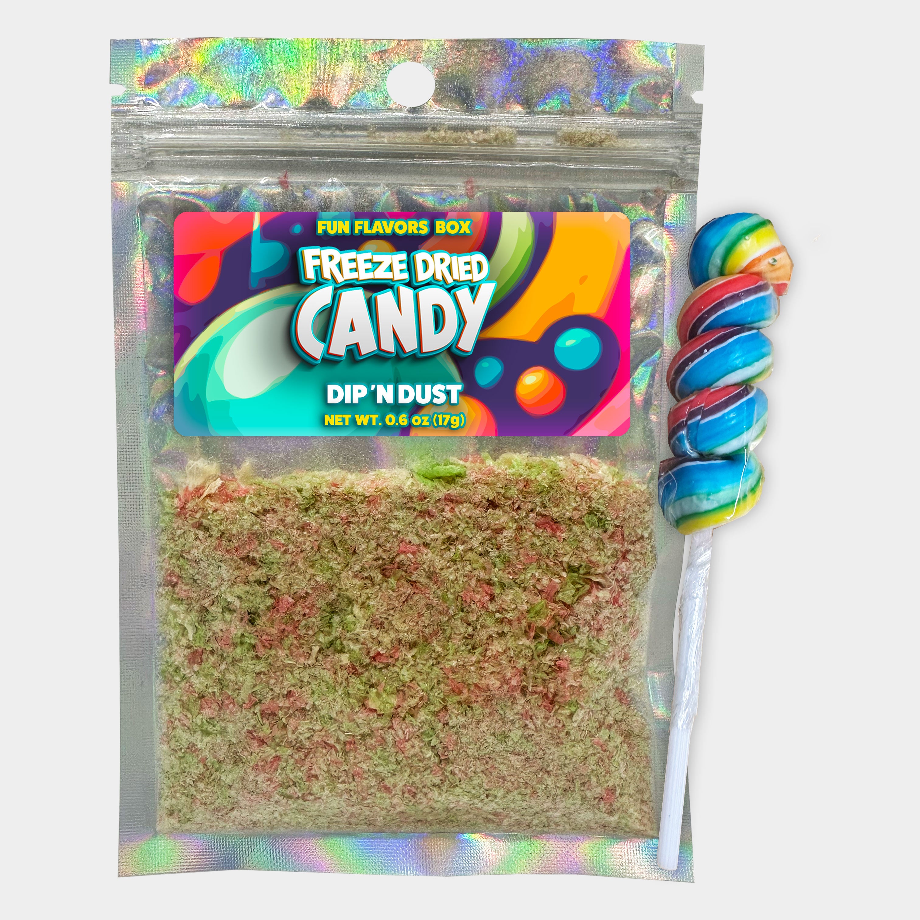Freeze Dried Dip 'N Dust Lollipop Candy Dip, Unique, Exotic Crunch Sna ...