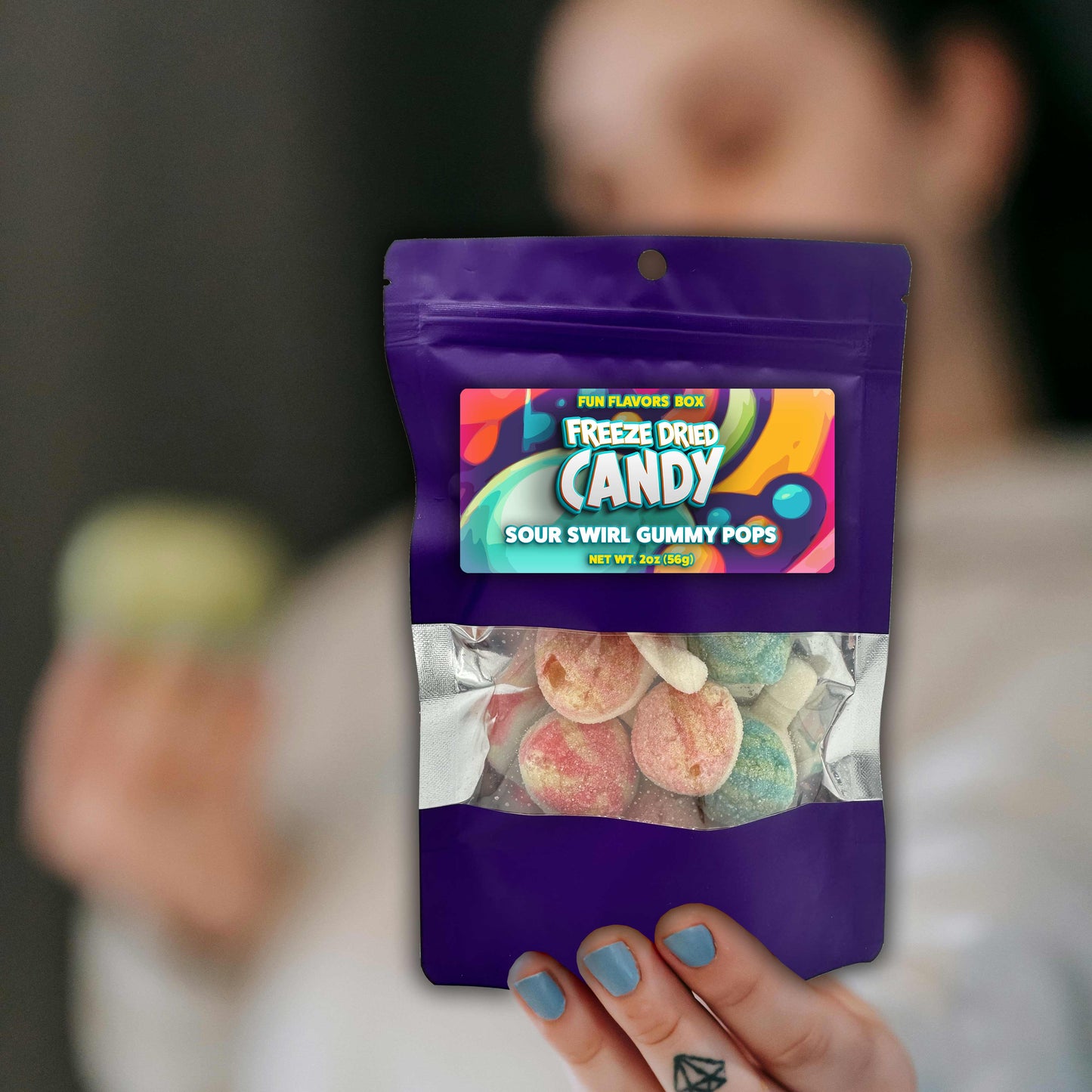 Fun Flavors Box Freeze Dried Candy Sour Swirl Gummy Pops Crunch Treats 2 Oz fun-flavors-box-freeze-dried-candy-sour-swirl-gummy-pops-crunch-treats-2-oz