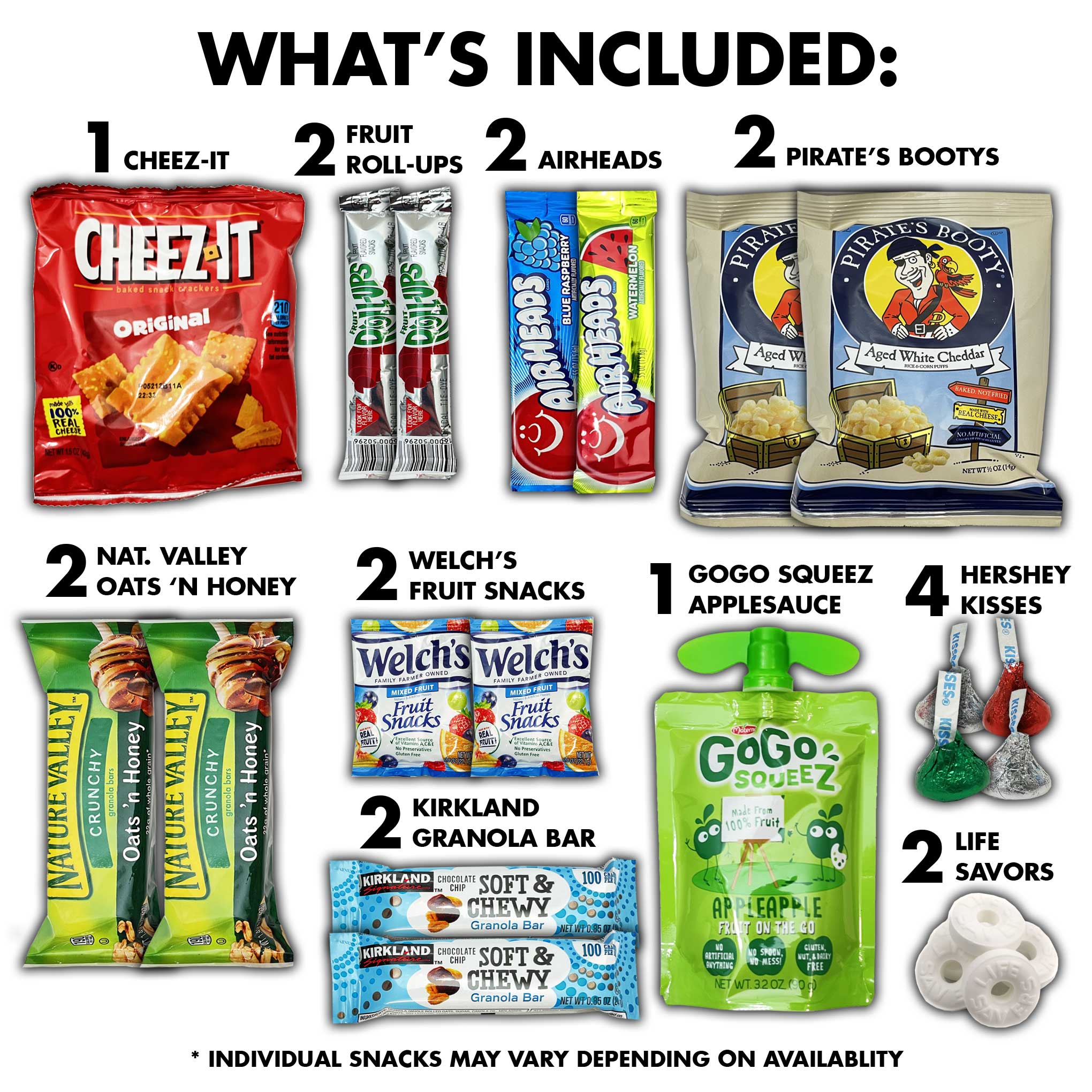 Fun Flavors Box Nut Free Healthy Snacks 100 Count Snack Box Variety ...