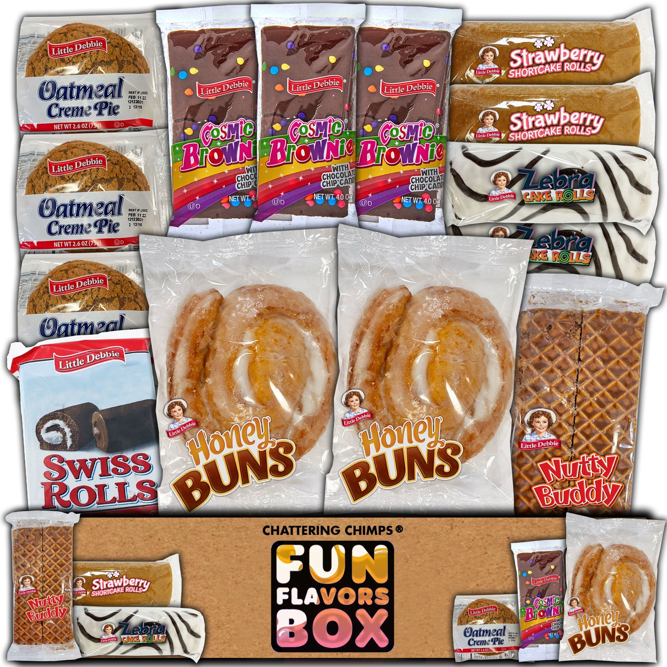 Premium Pastries Snack Box Variety Pack 16 Count Dessert Care Package ...